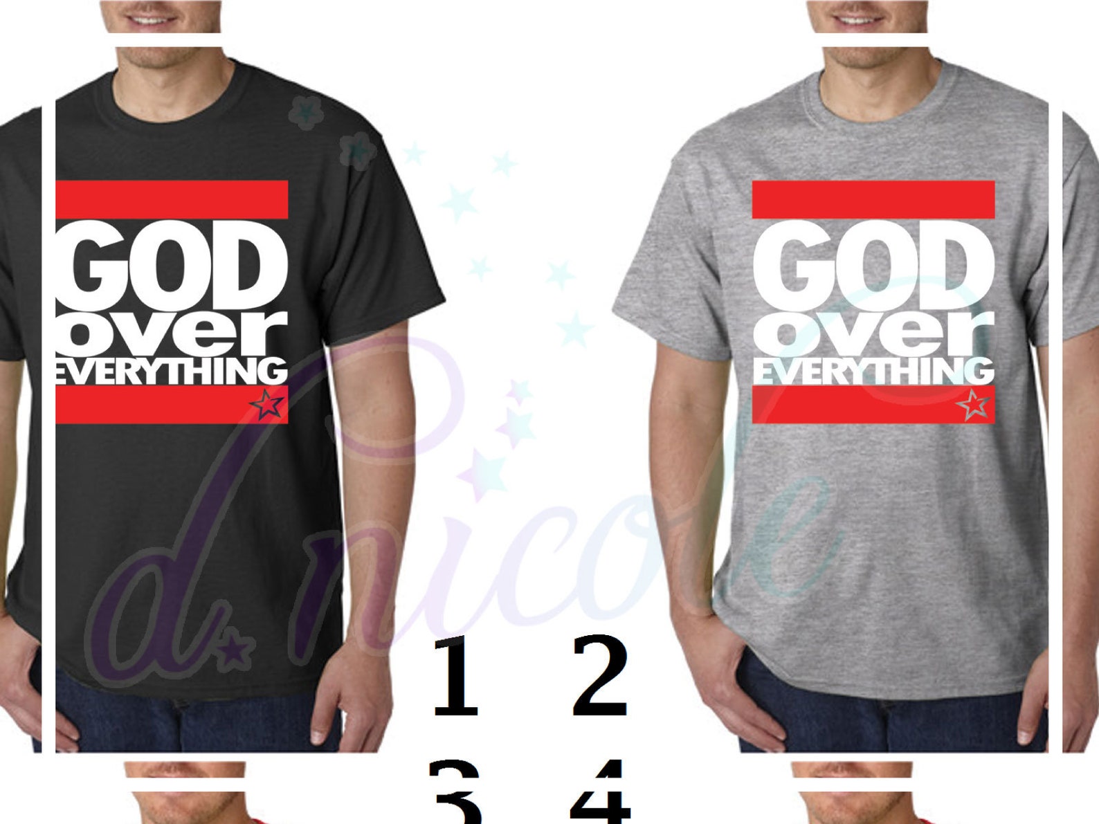 God Over EVERYTHING Christian Quote Design Inspirational Tee - Etsy