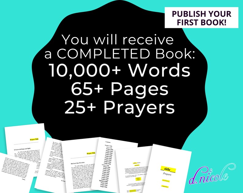 Print-ready 10,000+ Word Prayer Book Pre-written Ghostwriter ...