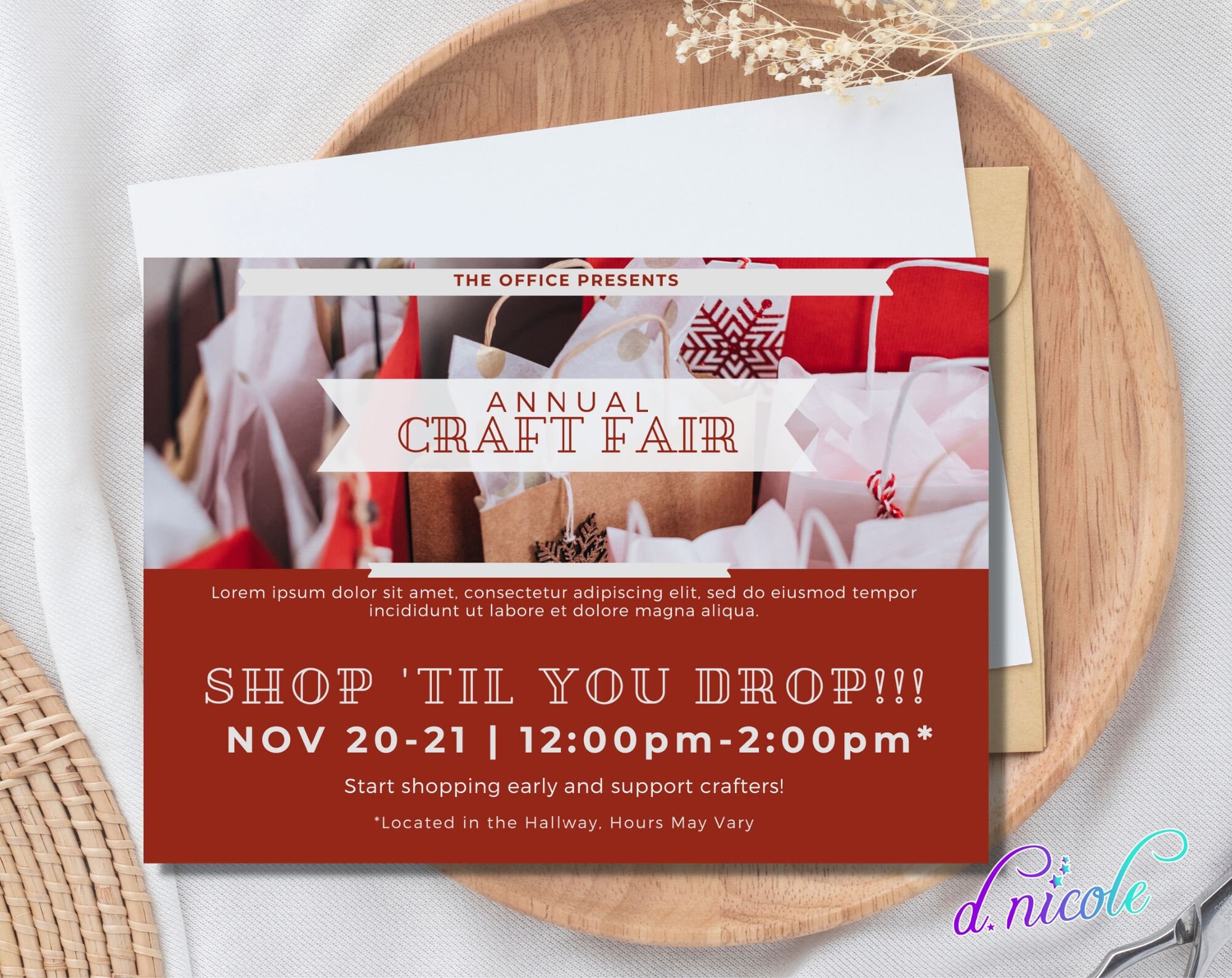 2 Craft Fair Flyer Templates, Editable in Canva | Graphic Design ...