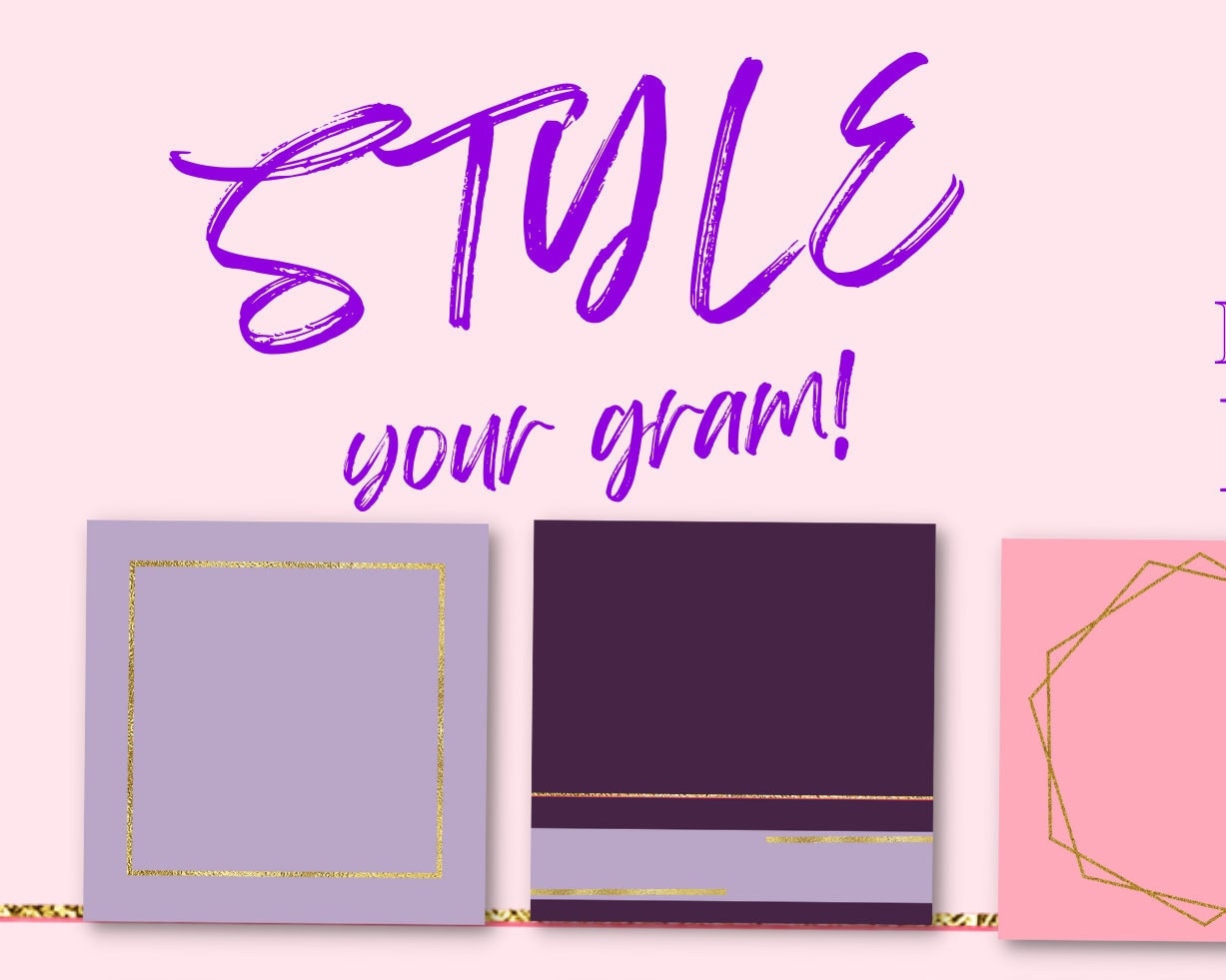 60 Blank Social Media Templates for Instagram or Facebook Posts - Pink ...