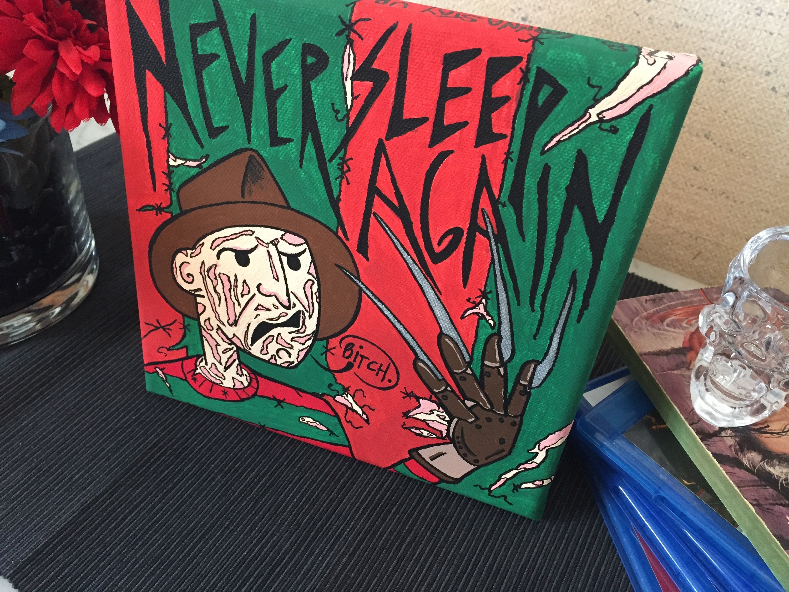 Acrylic Art & Collectibles Painting Freddy Krueger acrylic painting on ...