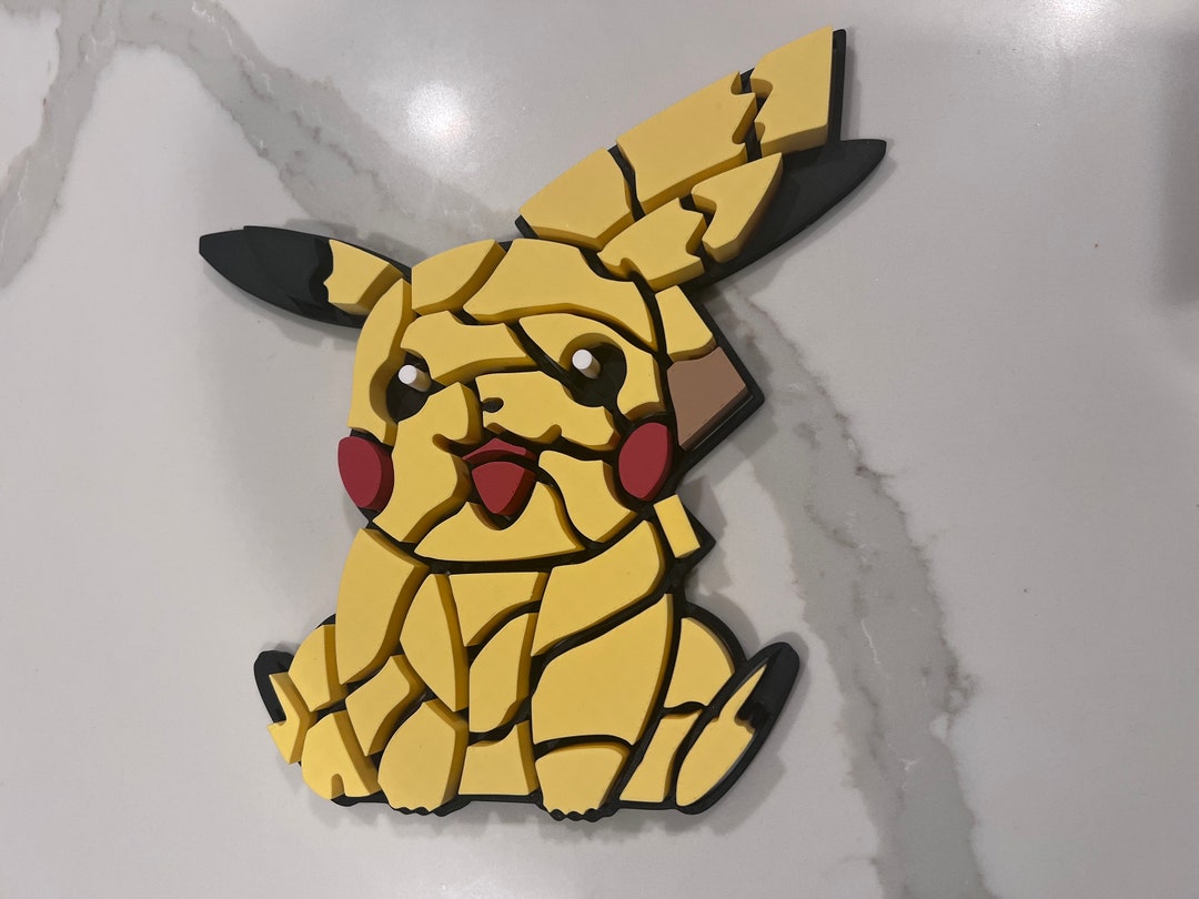 Pikachu Puzzle 3D Print! | Pokémon Fan Art 3D Print - Etsy