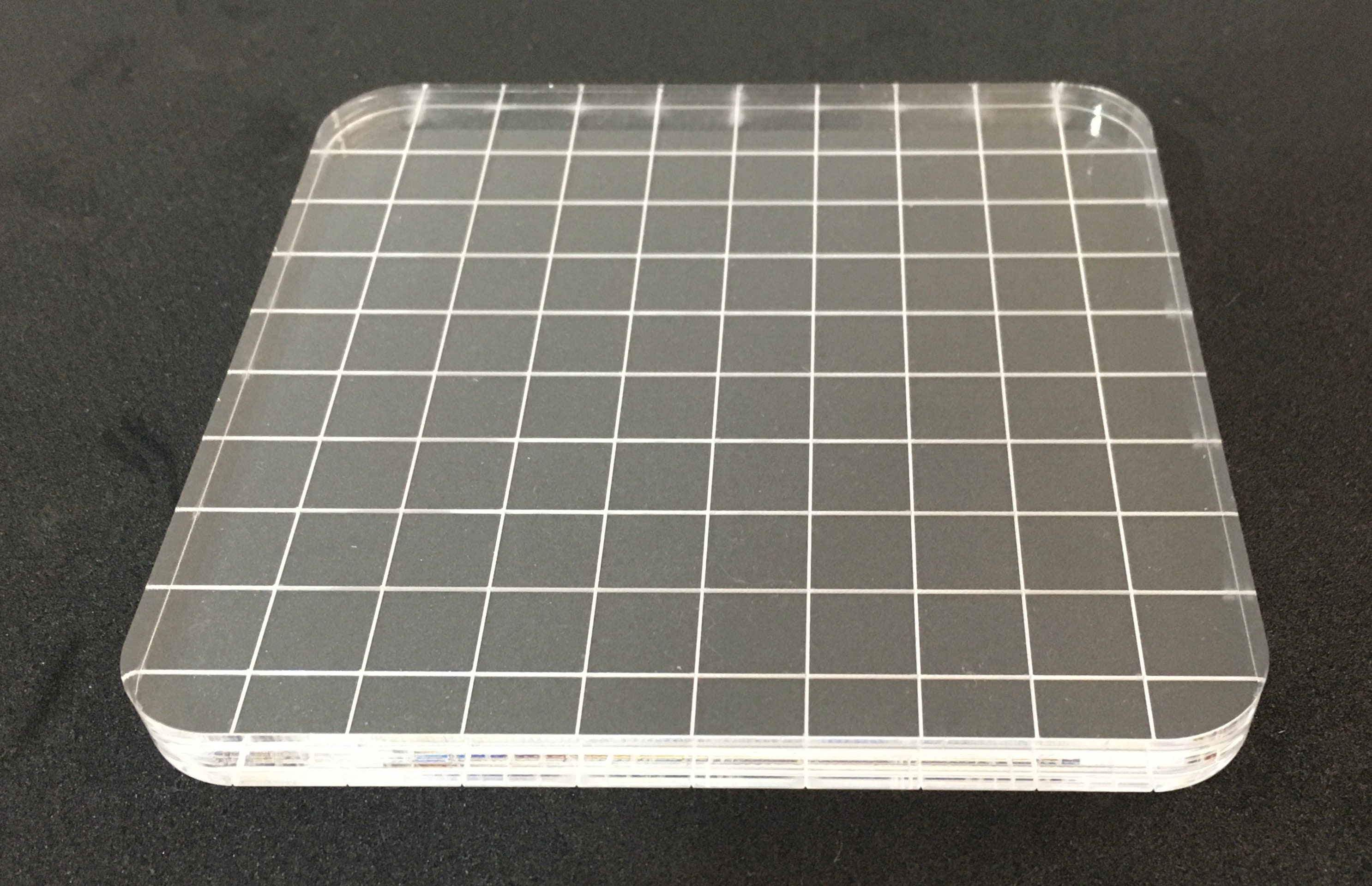 Clear Transparent Acrylic Mounting Block for Cling Silicone Rubber ...