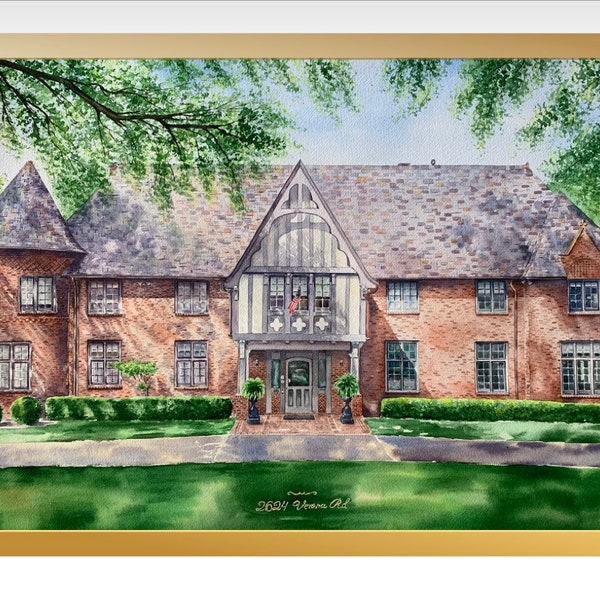 Custom House Portrait - Etsy