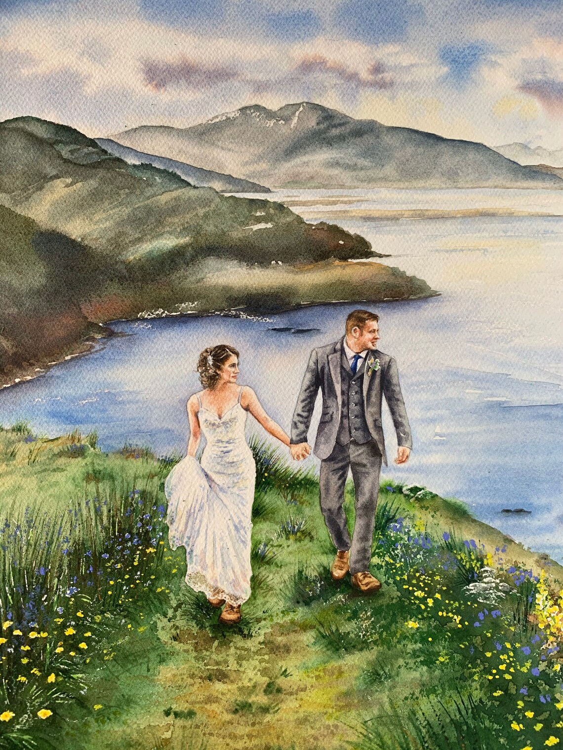 Custom Wedding Painting/commission Wedding Painting/watercolor - Etsy UK