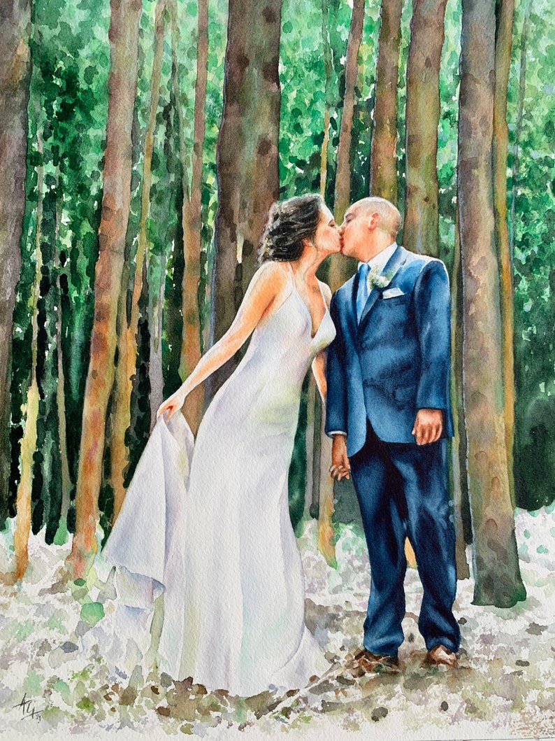 Custom Wedding Painting From Photo/ Commission Painting/ - Etsy