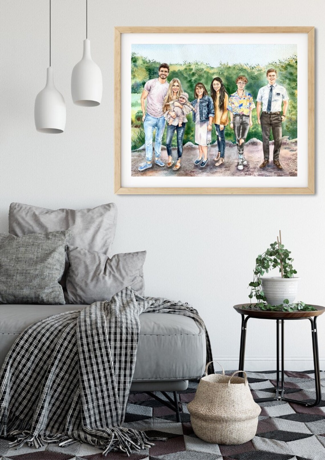 Custom Family Watercolor Painting from Photo | Etsy