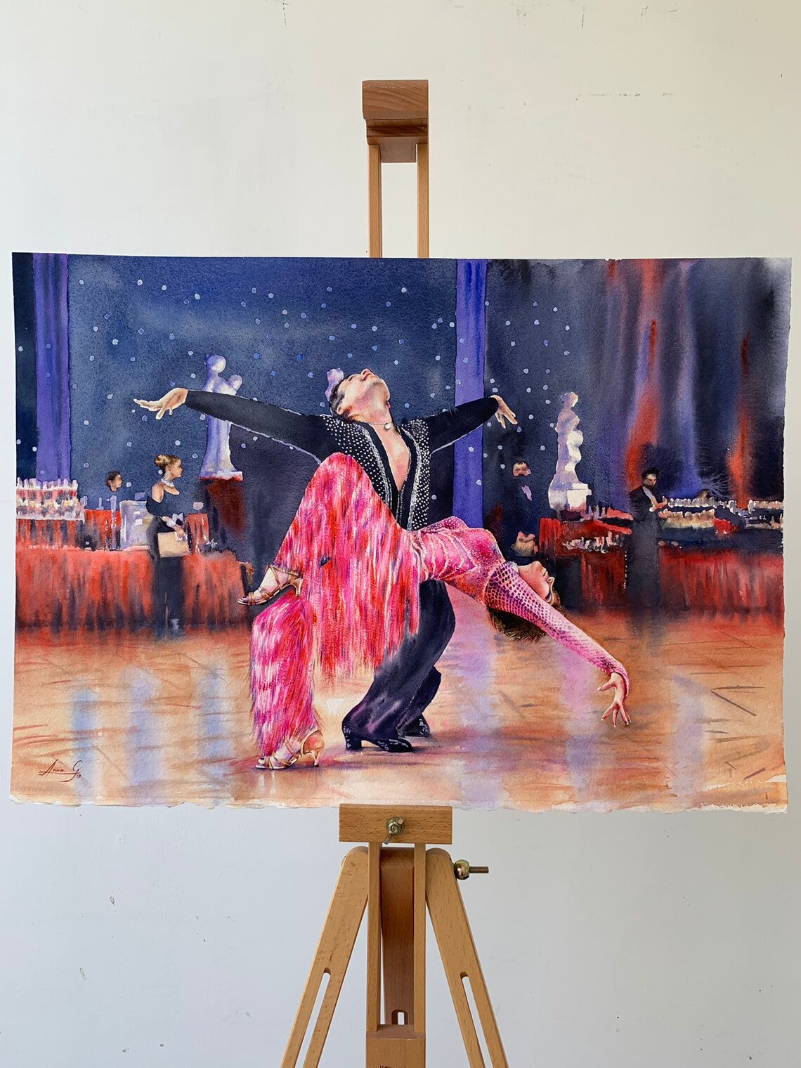 Custom Dancers Watercolor Portrait/commission Watercolor - Etsy