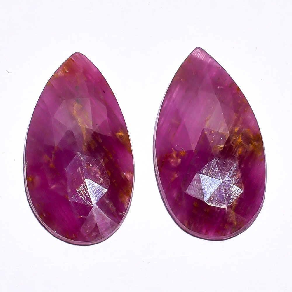 28.45 Ct. 100% Natural Pink Sapphire Pear Shape Faceted | Etsy