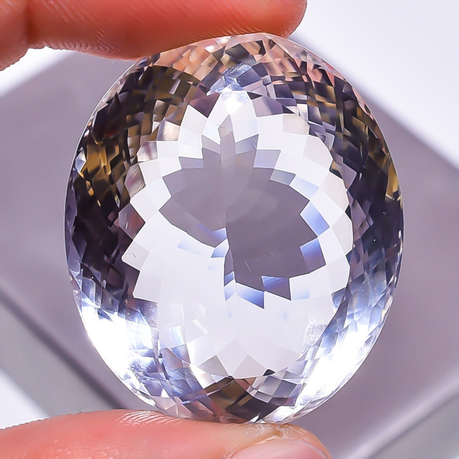 110.65 Ct. 100% Natural Crystal Oval Faceted Loose Gemstone - Etsy