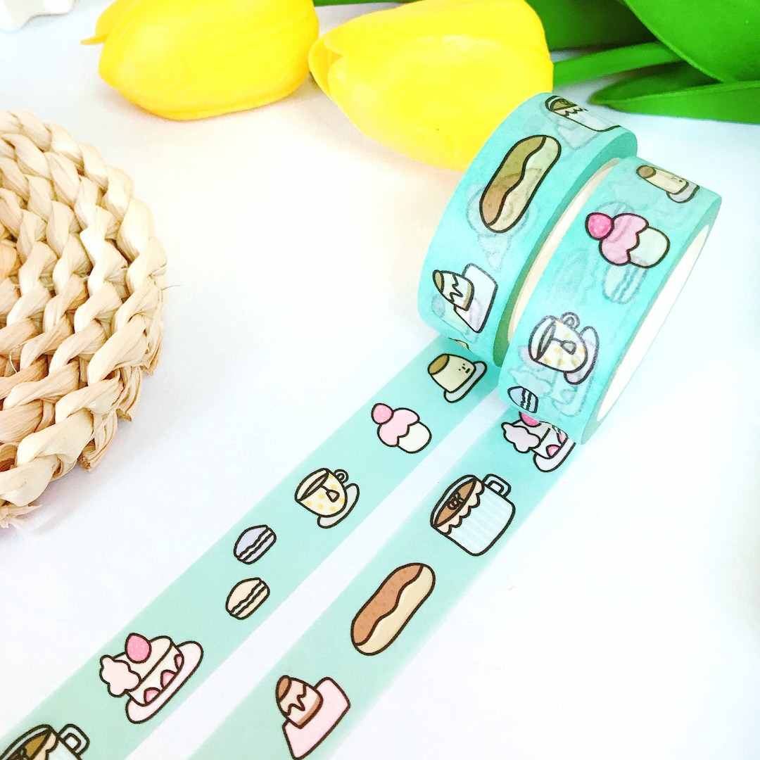 Mint Bakery Washi Tape Kawaii Sweets Journaling Tape - Etsy