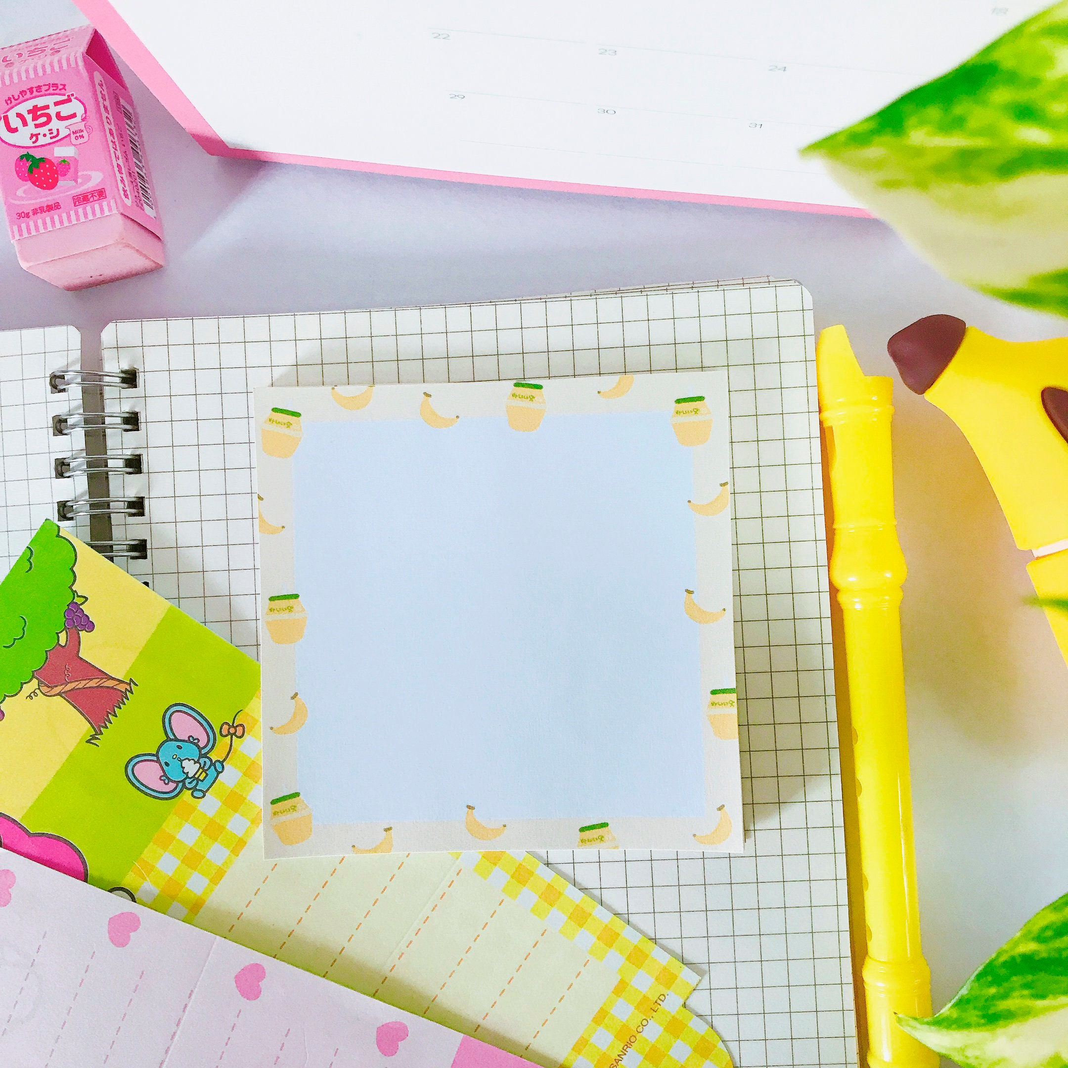 Korean Banana Milk Notepad Cute Asian Fruit Food Memo Pad - Etsy