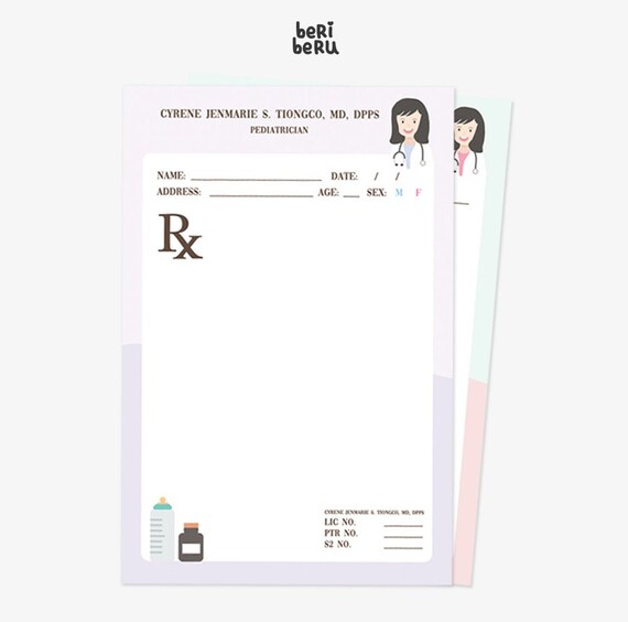 Rx Custom Prescription Notepad Personalized Doctor - Etsy