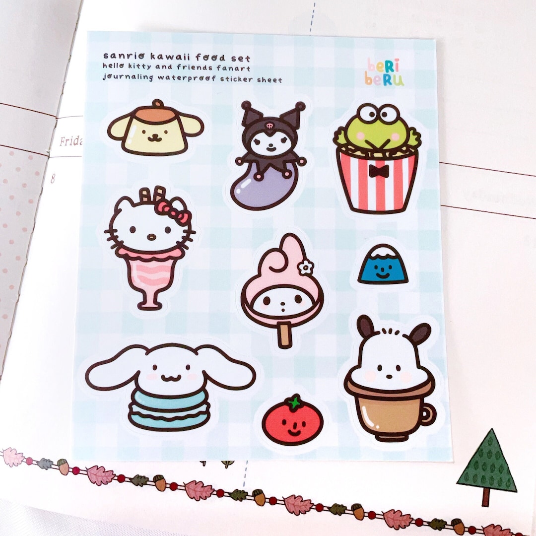 Sanrio Kuromi Sticker Sheet, Sanrio Characters Planner Stickers ...
