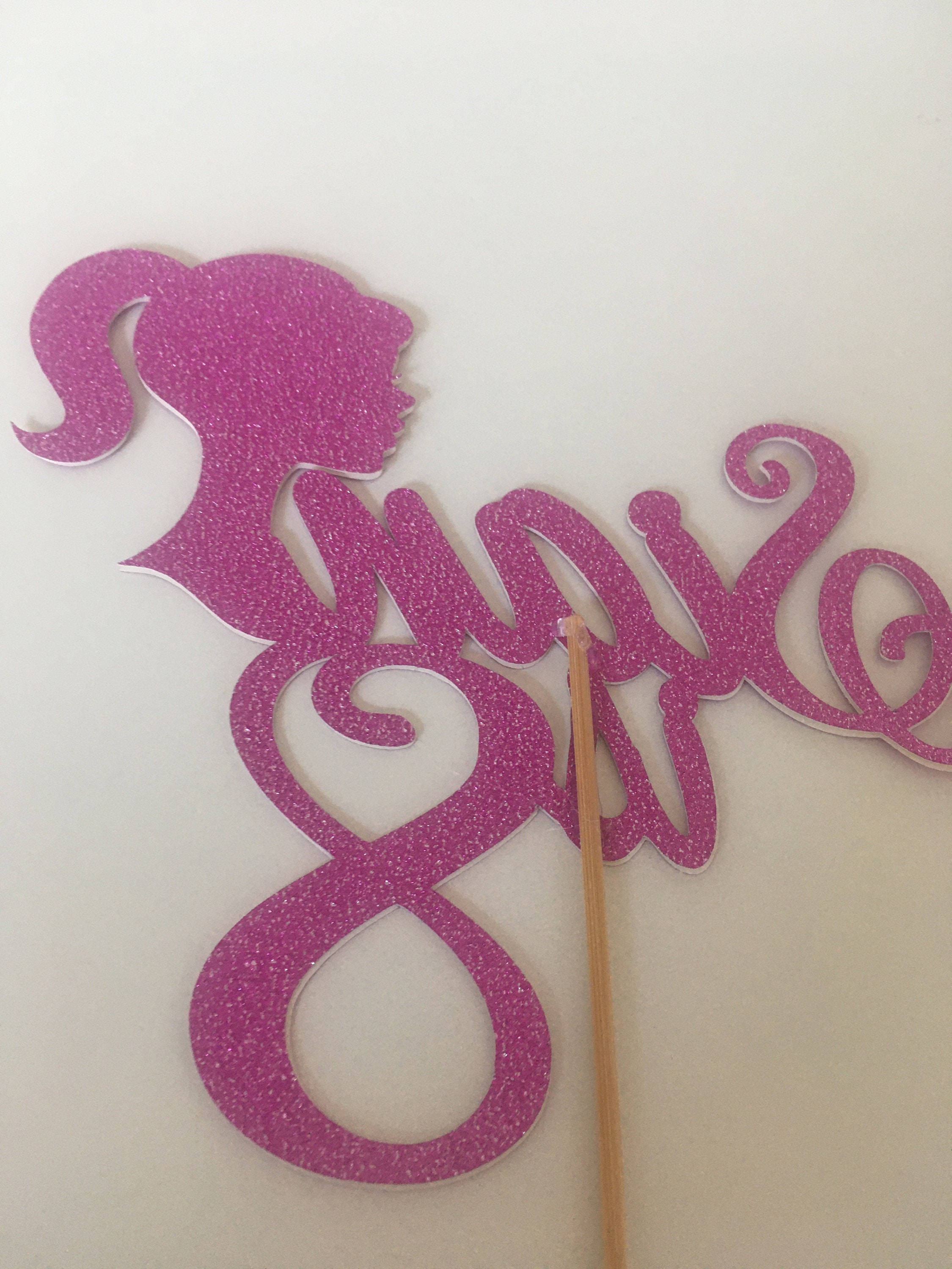 Pink Barbie head personalised cake topper cake decoration | Etsy