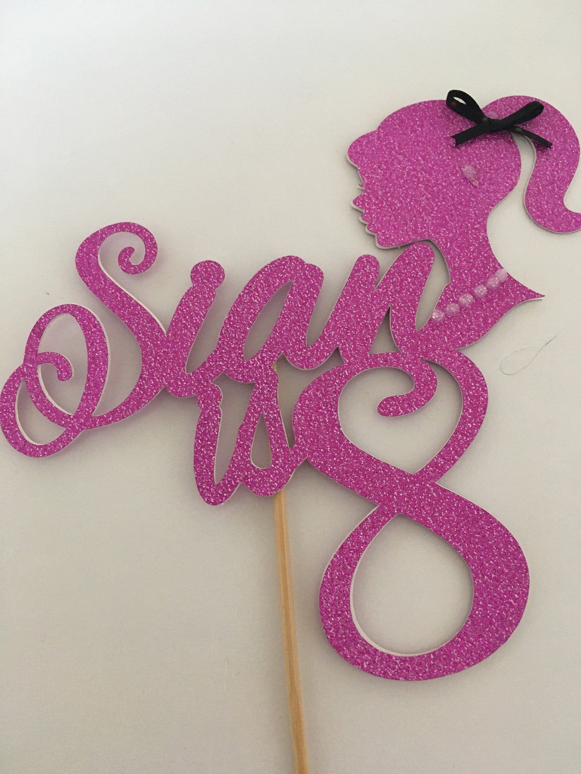 Pink Barbie head personalised cake topper cake decoration | Etsy