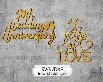 Anniversary svg | Etsy