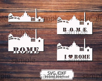 Rome Svg Skyline - Etsy