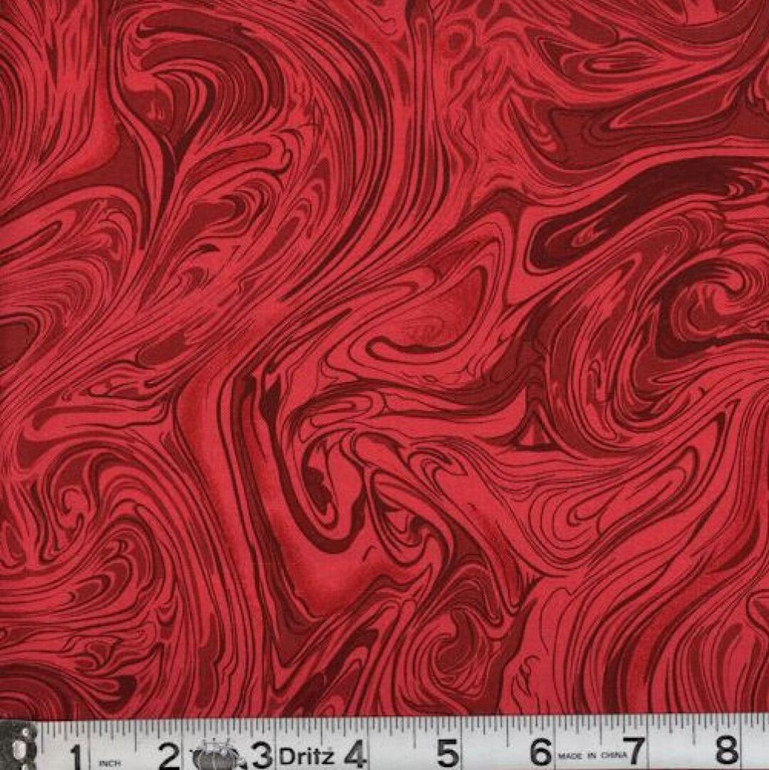 Red Marble Print, Marbleicious Red by MDG, BTHY, COTTON, Shades of Red ...