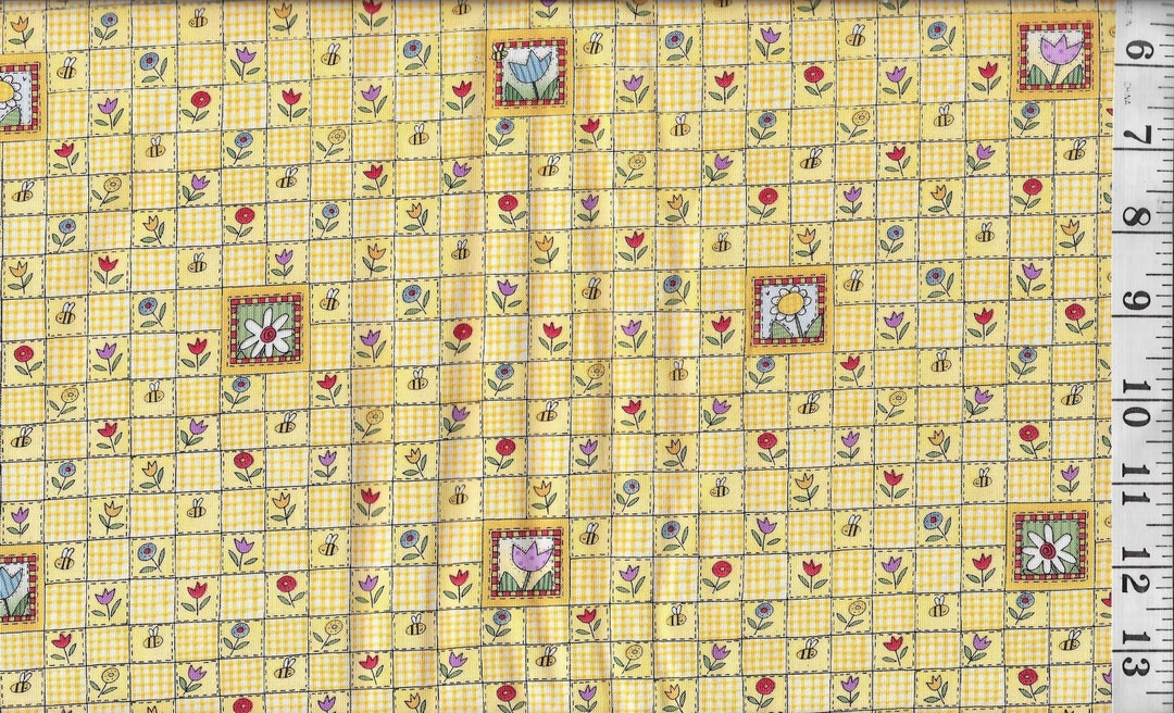 Garden Welcome by Pat Yuille for Mmfab / OOP Cotton / Remnant 21"x42 ...