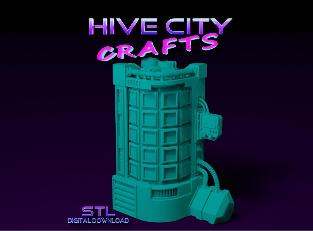 Sci-fi Vending Machine #2 - 3D Printable Cyberpunk Vending Machine for ...