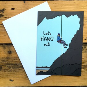 Rock Climbing Greeting Card: Let's HANG Out Climbing - Etsy
