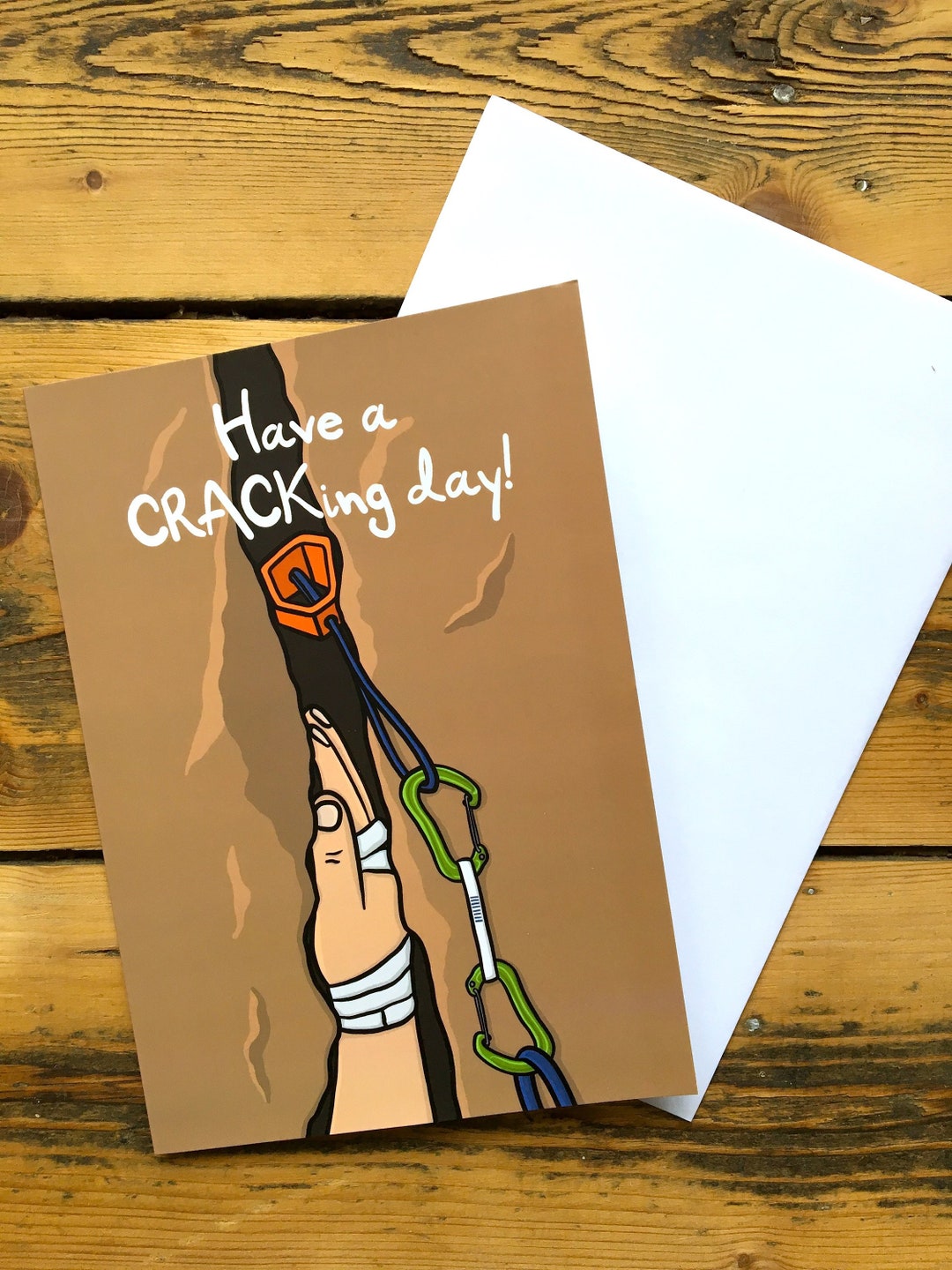 Rock Climbing Greeting Card: Have a Cracking Day Climbing Gift - Etsy ...