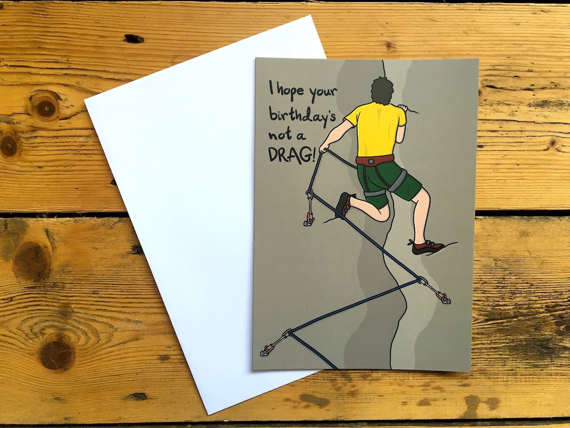 Rock Climbing Greeting Card: I Hope Your Birthday's Not a - Etsy
