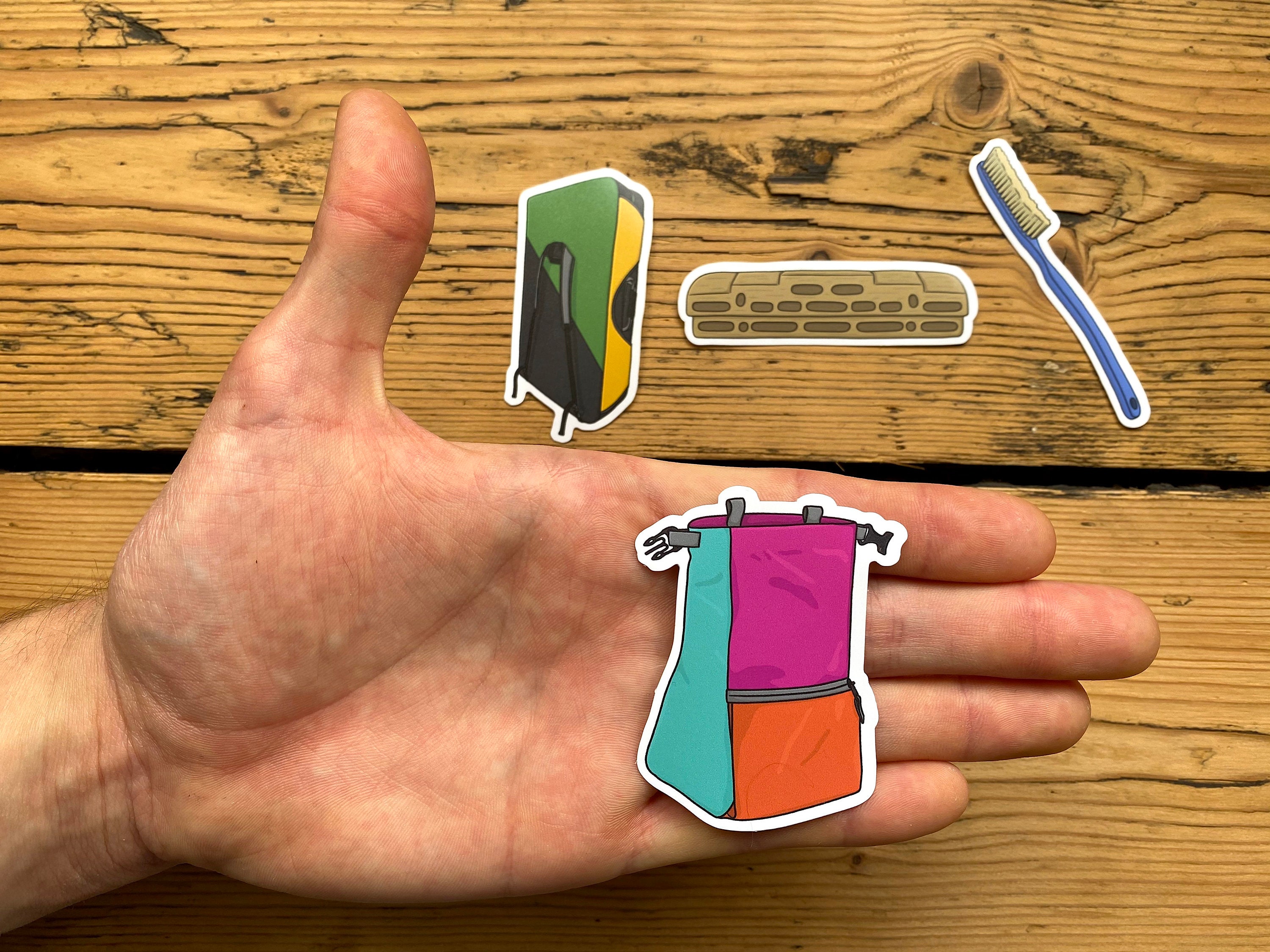 Rock Climbing Vinyl Sticker Set: Bouldering Brush Mat Chalk | Etsy