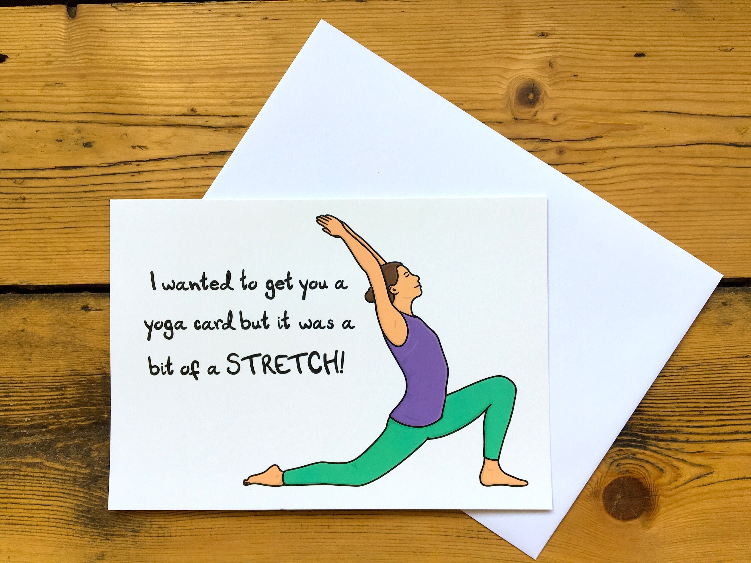 Yoga Greeting Card: I Wanted to Get You a Yoga Card but It Was | Etsy
