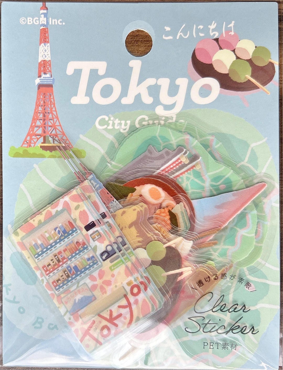 BGM Japan Tokyo Clear Transparent Sticker Flakes, Travel Stickers ...