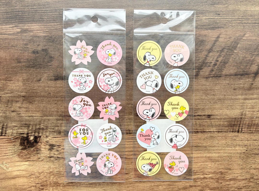 Peanuts Snoopy Thank You Seal Stickers, Craft Supply,gift Supply ...