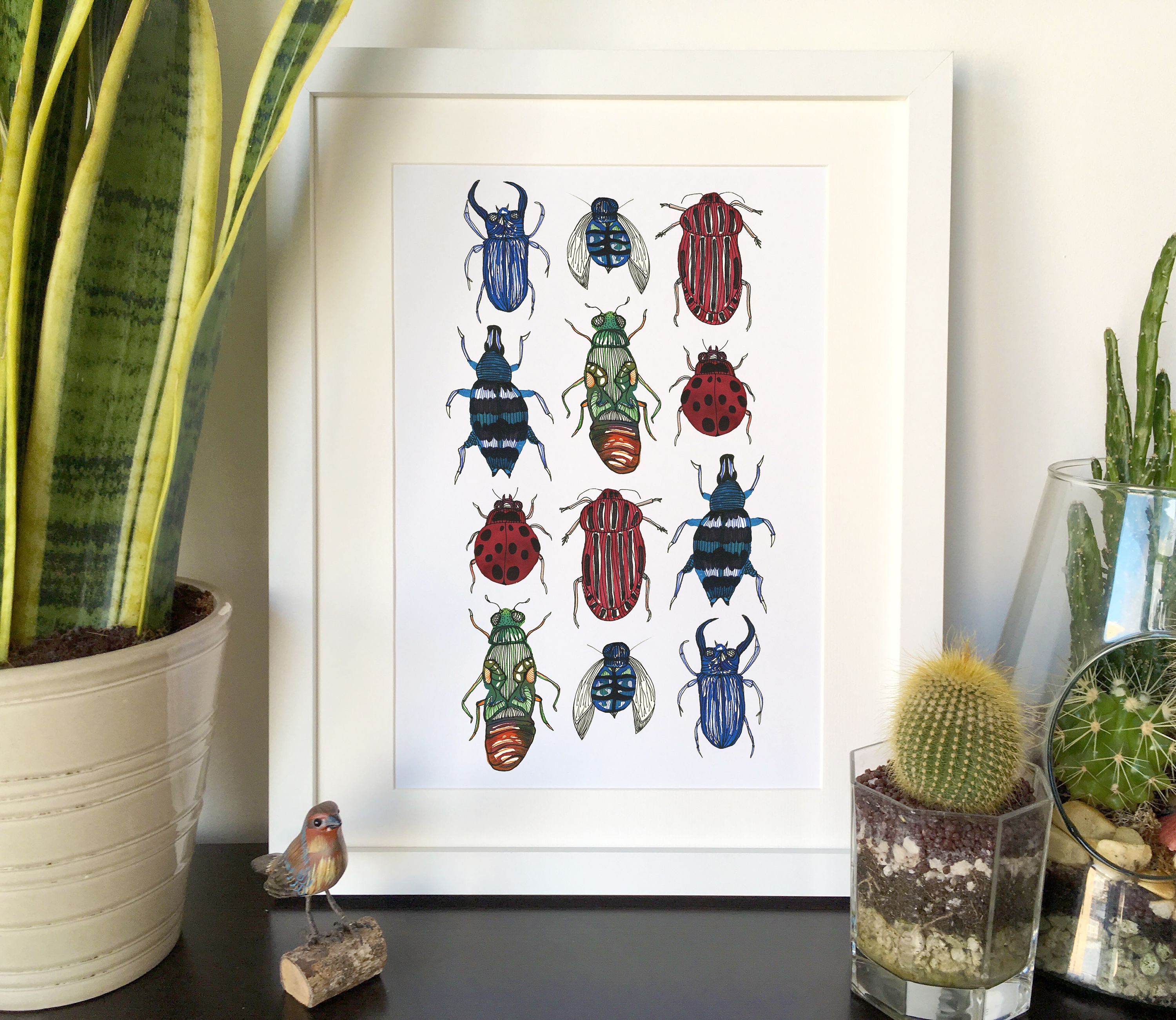 Creepy-crawly Bugs Beetles Insects Art Print - Etsy