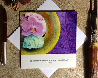 Ice cream card | Etsy