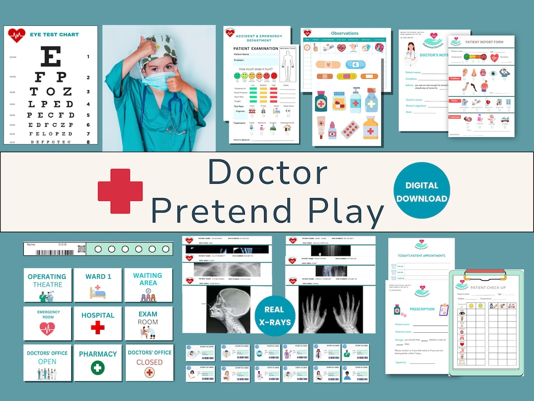 Doctor Pretend Play Set: Dramatic Role Play, Homeschool Printable ...