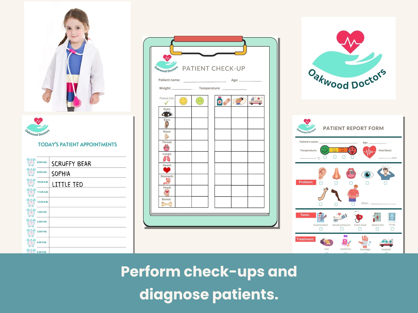 Doctor Pretend Play Set: Dramatic Role Play, Homeschool Printable ...