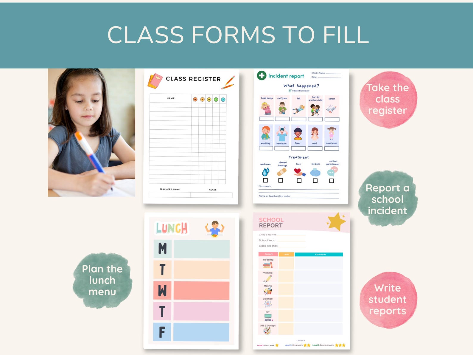 Teacher Pretend Play Printable Set: Homeschool Classroom Role Play ...
