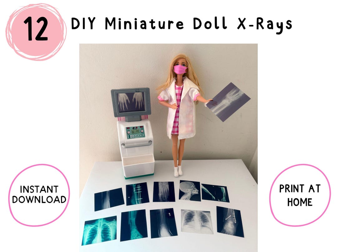 12 DIY Miniature Doll's X-rays - Instant Download, Print at Home, Fits ...