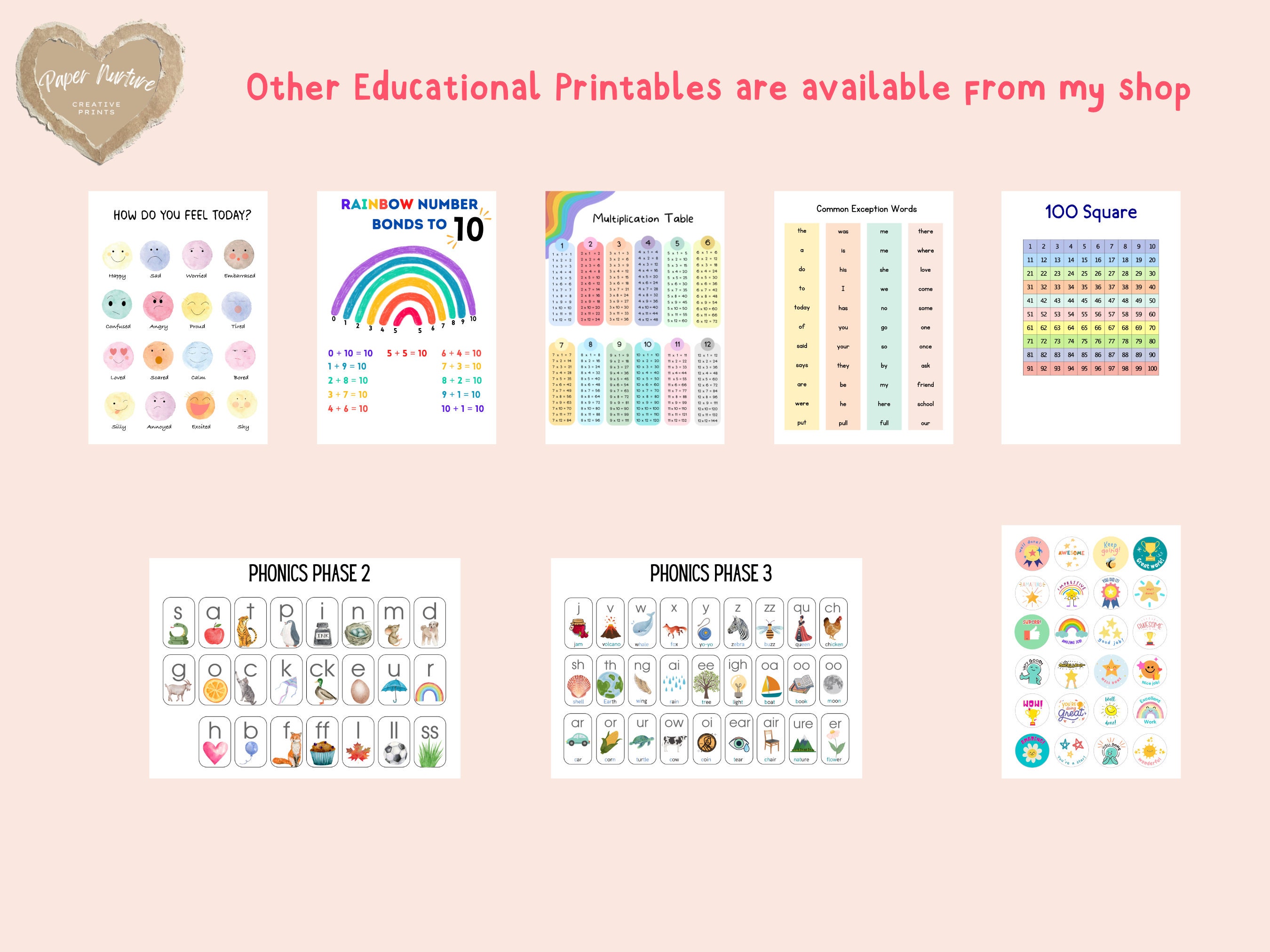 Phonics Bundle: Phase 2, 3, 4, & 5 Sound Mats, Educational, Digital ...
