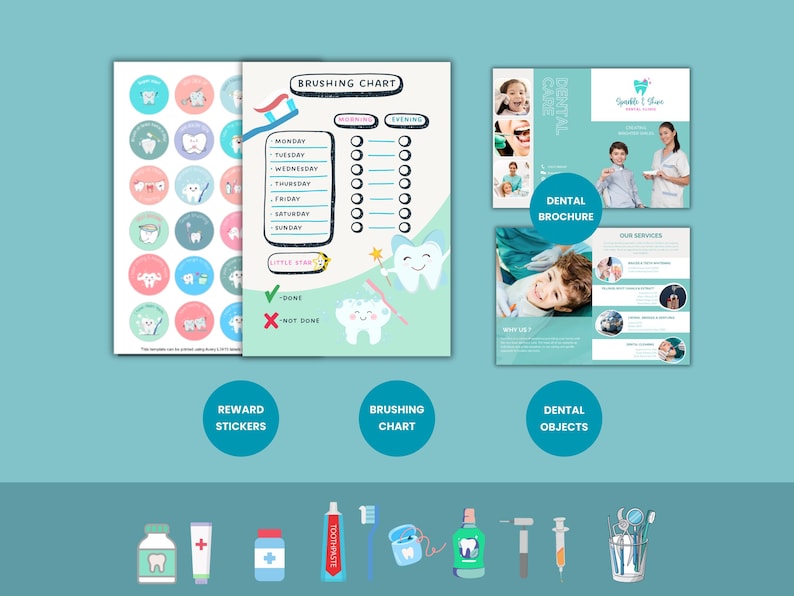 Dentist Clinic Dramatic Play Set: Pretend Play Learning (digital ...
