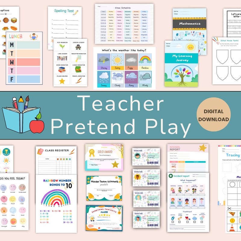 Role Play School for Kids - Etsy