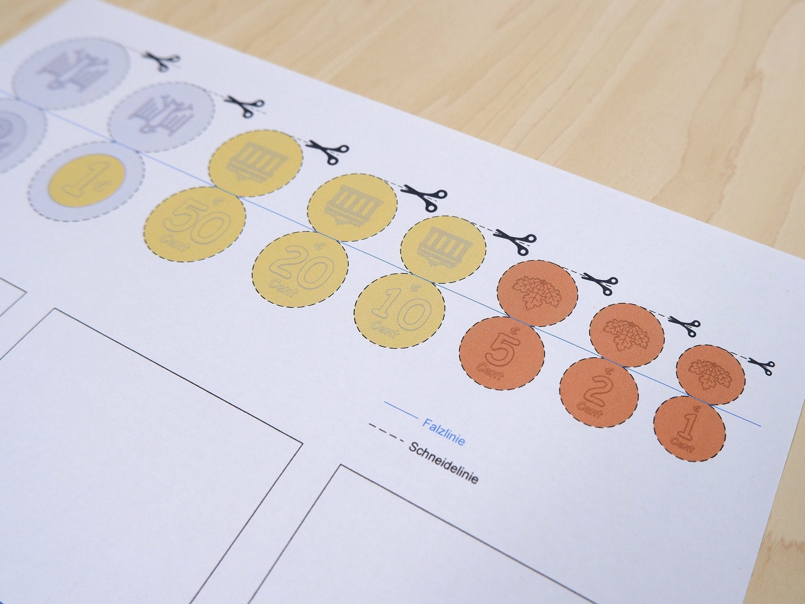 Soldi finti stampabili "Bancotte e monete in euro" per bambini ...