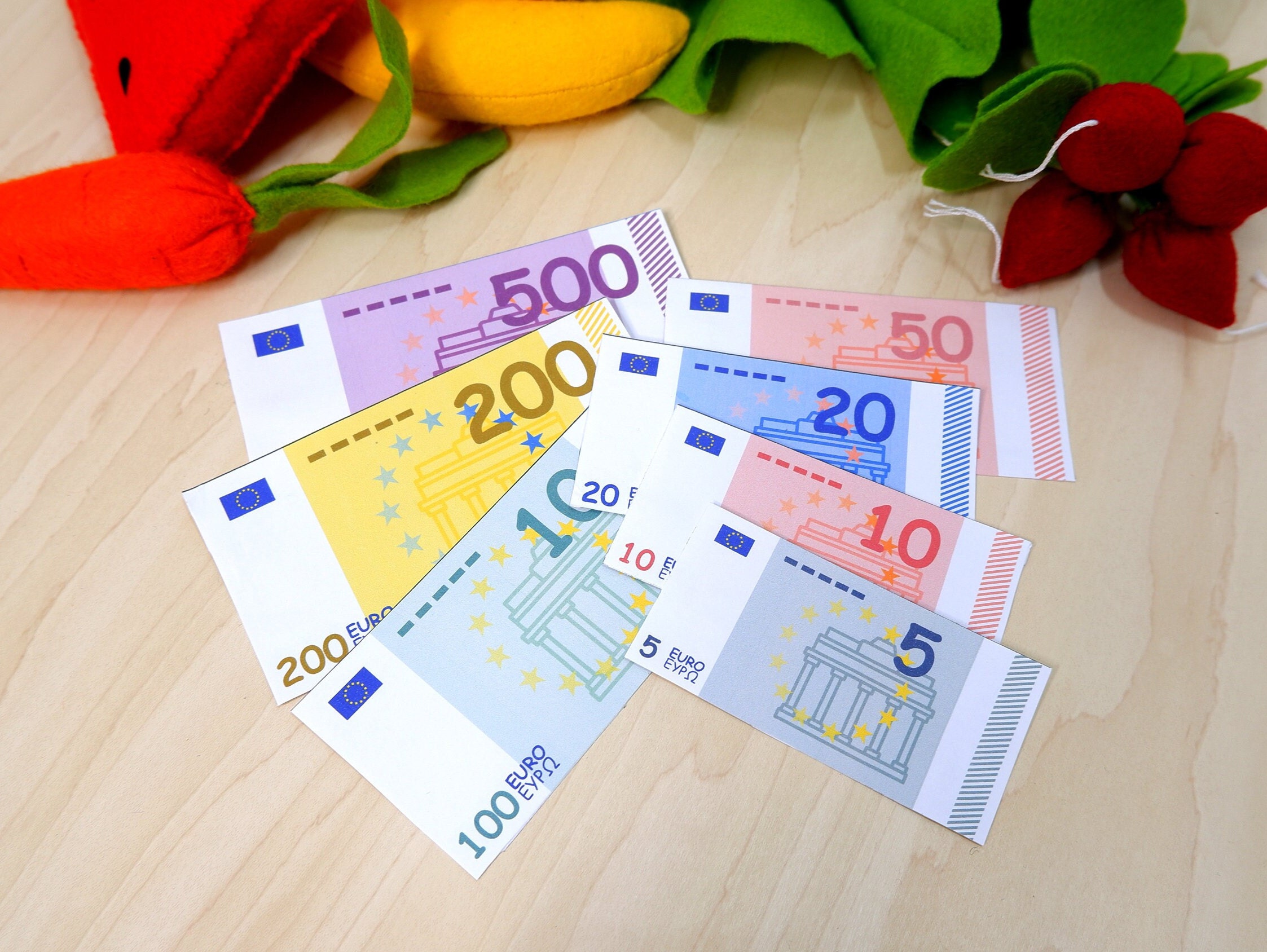 Printable Play Money euro Bills and Coins - Etsy