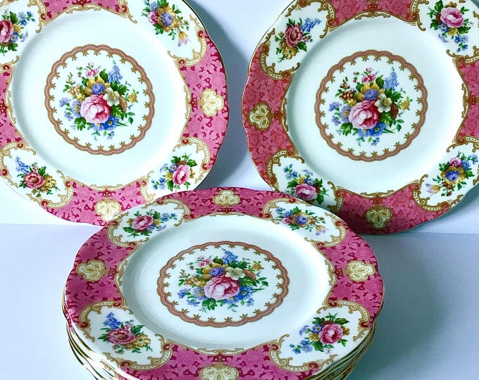 Set of 6 Lady Carlyle 6 Inch Tea Plates, 6 Royal Albert Bread Plates - Etsy