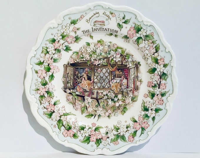 Brambly Hedge the Invitation Plate, Doulton Brambly Hedge 8 Inch Plate ...