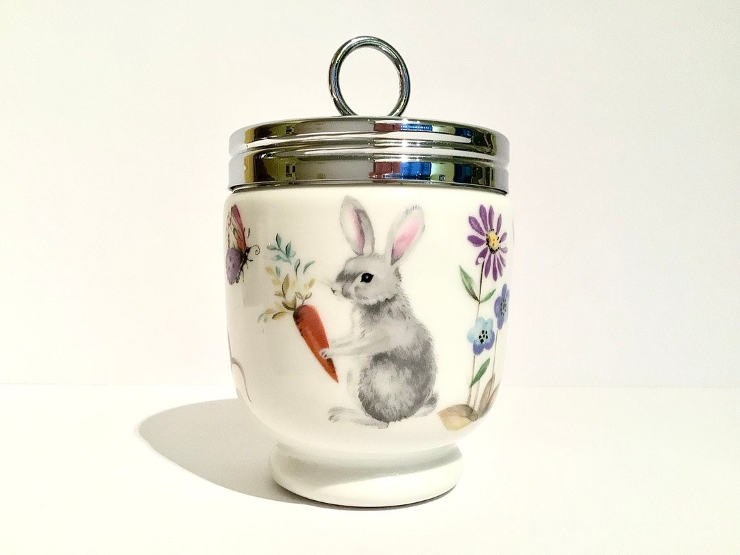 Large Skippety Tale Egg Coddler, Plastic Rimmed Rabbit Coddler, Royal ...