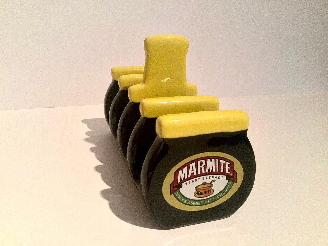 Marmite Toast Rack, Black and Yellow Toast Rack, Novelty Marmite Toast ...