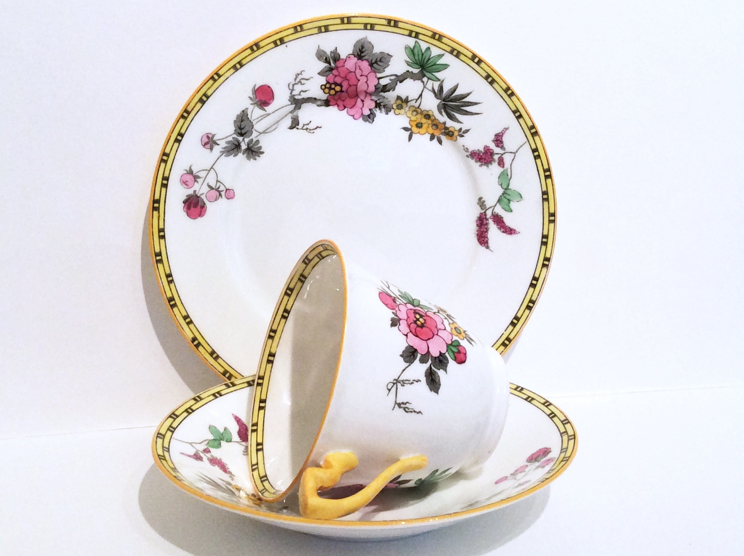 Art Deco Adderley Ware Bone China Trio Adderley Peony Hand | Etsy