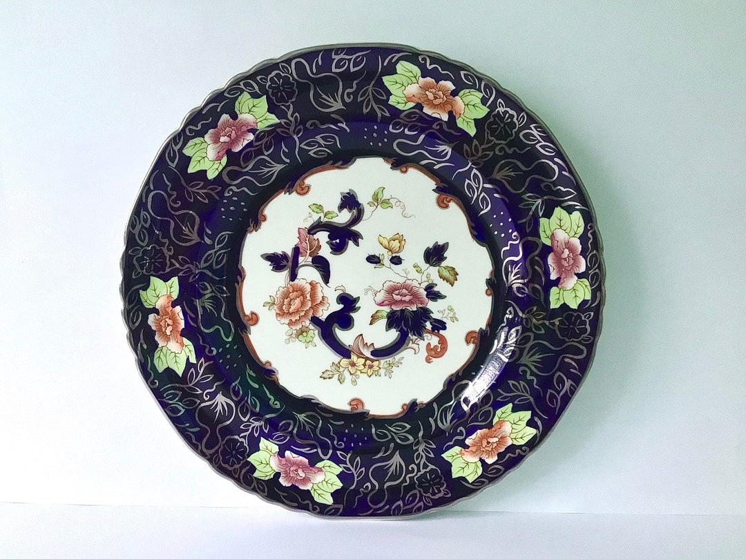 Mason’s Royal Mandalay Cobalt Blue Plate, Masons Platinum Edition ...