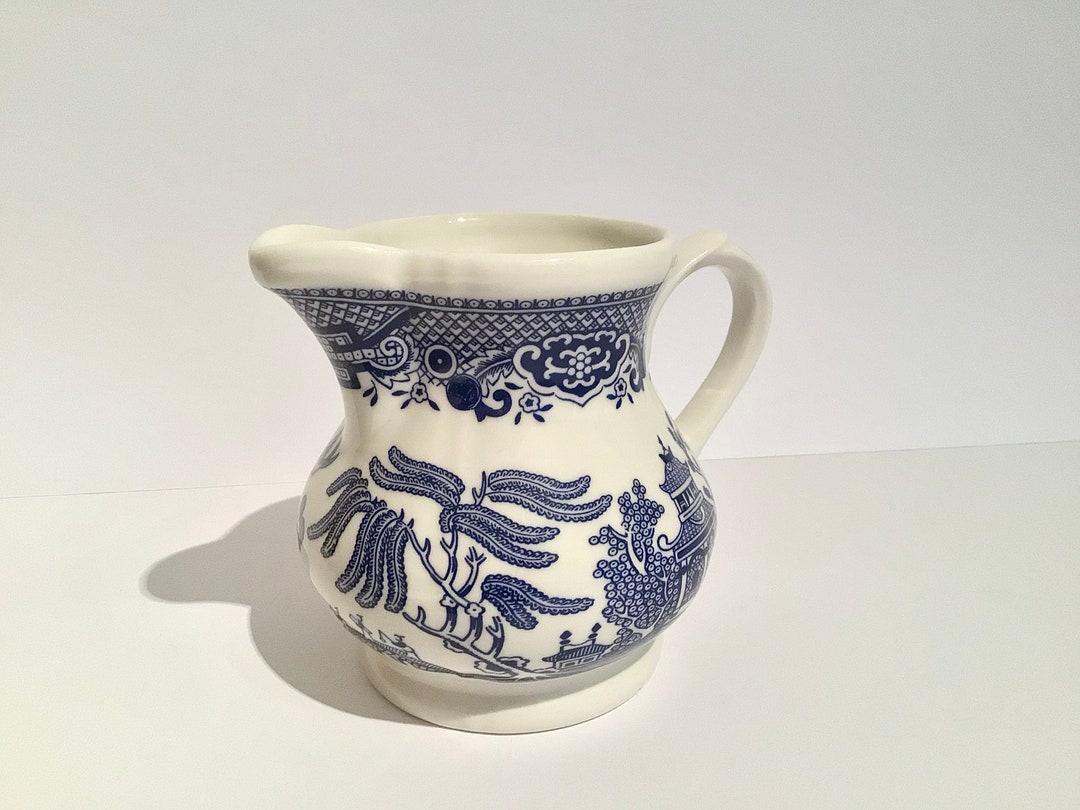 Churchill Willow Pattern China Milk Jug, Blue Willow Pattern Creamer ...